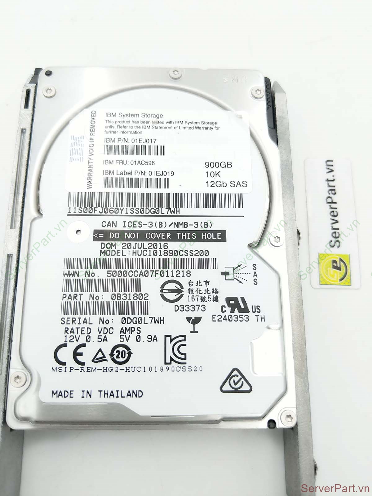 01AC596 01EJ017 01EJ019 0B31802 HUC101890CSS200 Ổ cứng HDD SAS IBM 900 ...