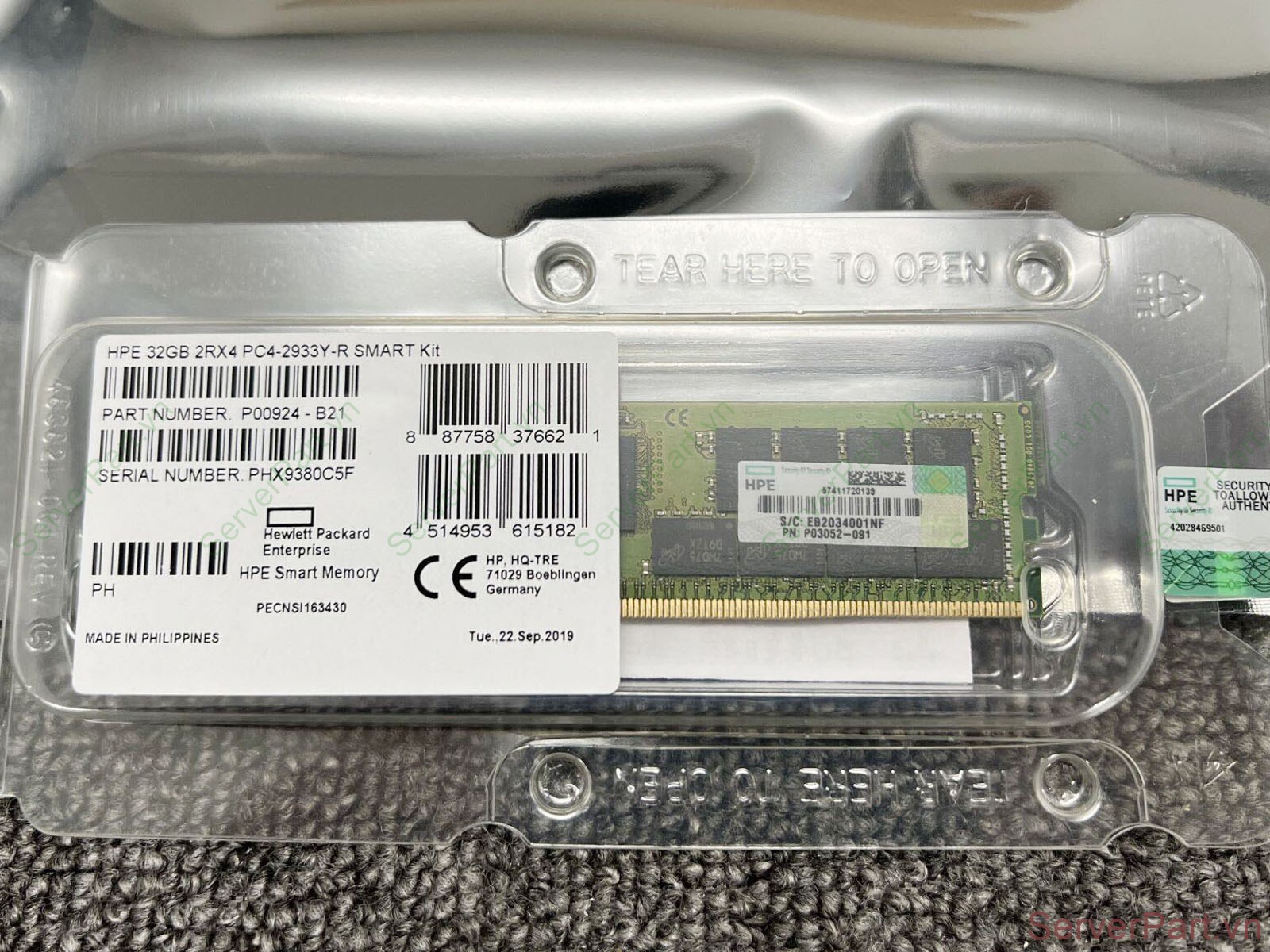 Bộ nhớ Ram HP HPE 32GB 2Rx4 PC4-2933Y-R P00924-B21 P06189-001 P03052-0 ...
