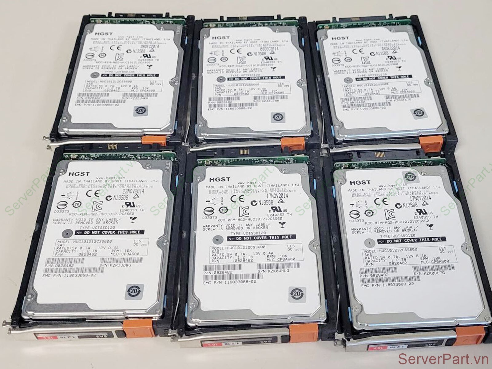 Ổ cứng HDD SAS EMC 1.2TB 10K 2.5" 6G 005050084 118033088-02 V5-2S10-01 ...