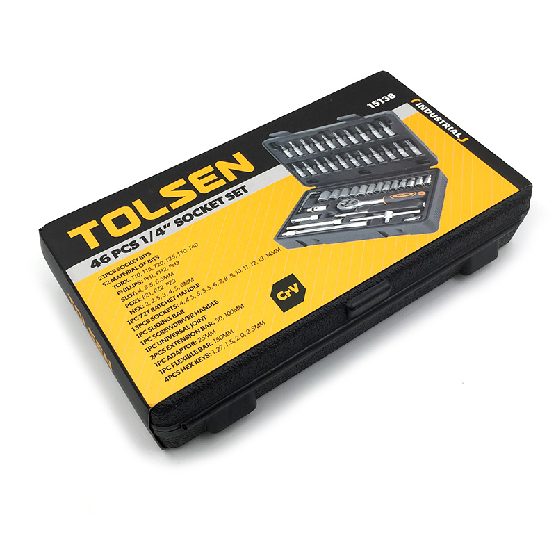 TOLSEN 15138 BỘ TÍP 1/4'' 46 MÓN