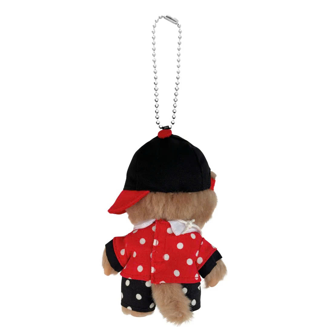MONCHHICHI BEBICHHICHI RED DOTS BOY KEYCHAIN