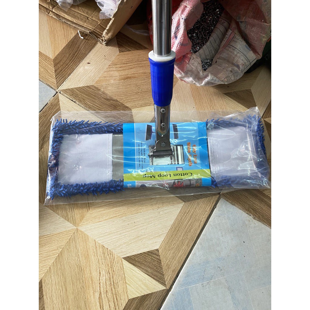 Cây lau bẹ san hô sợi microfiber 40cm cây lau nhà công nghiệp inox san ...