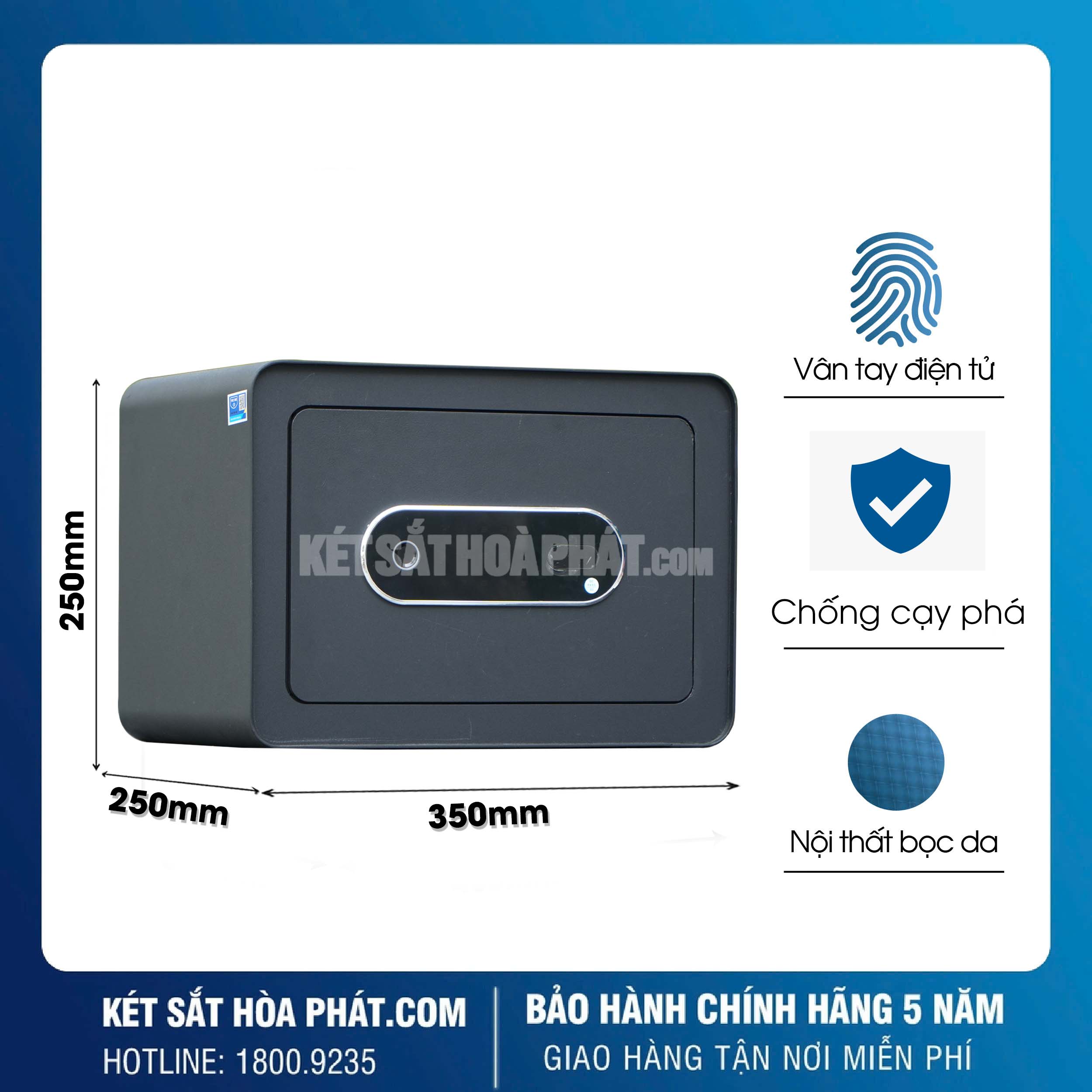 Két Sắt Mini Khách Sạn Hòa Phát HP08 Khóa Vân Tay Điện Tử Thông Minh