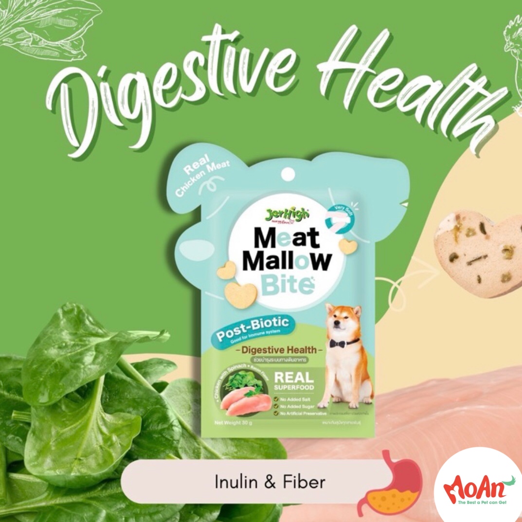 Thịt Viên Mềm JerHigh Meat Mallow Bite Gà & Rau Chân Vịt (Hỗ Trợ Tiêu ...