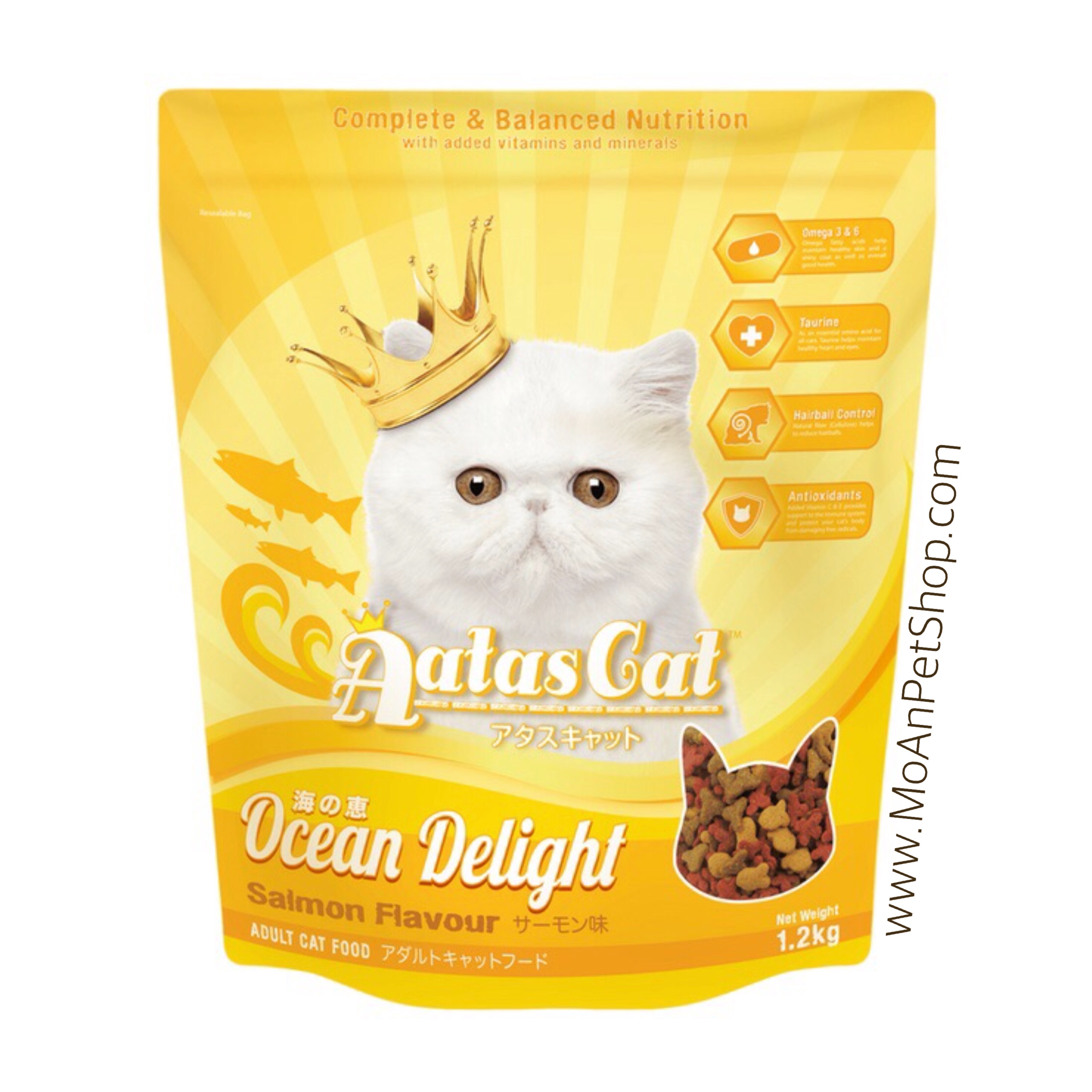 Hạt Mèo Aatas Cat Ocean Delight Cá Hồi 1.2kg MoAnPetShop.com