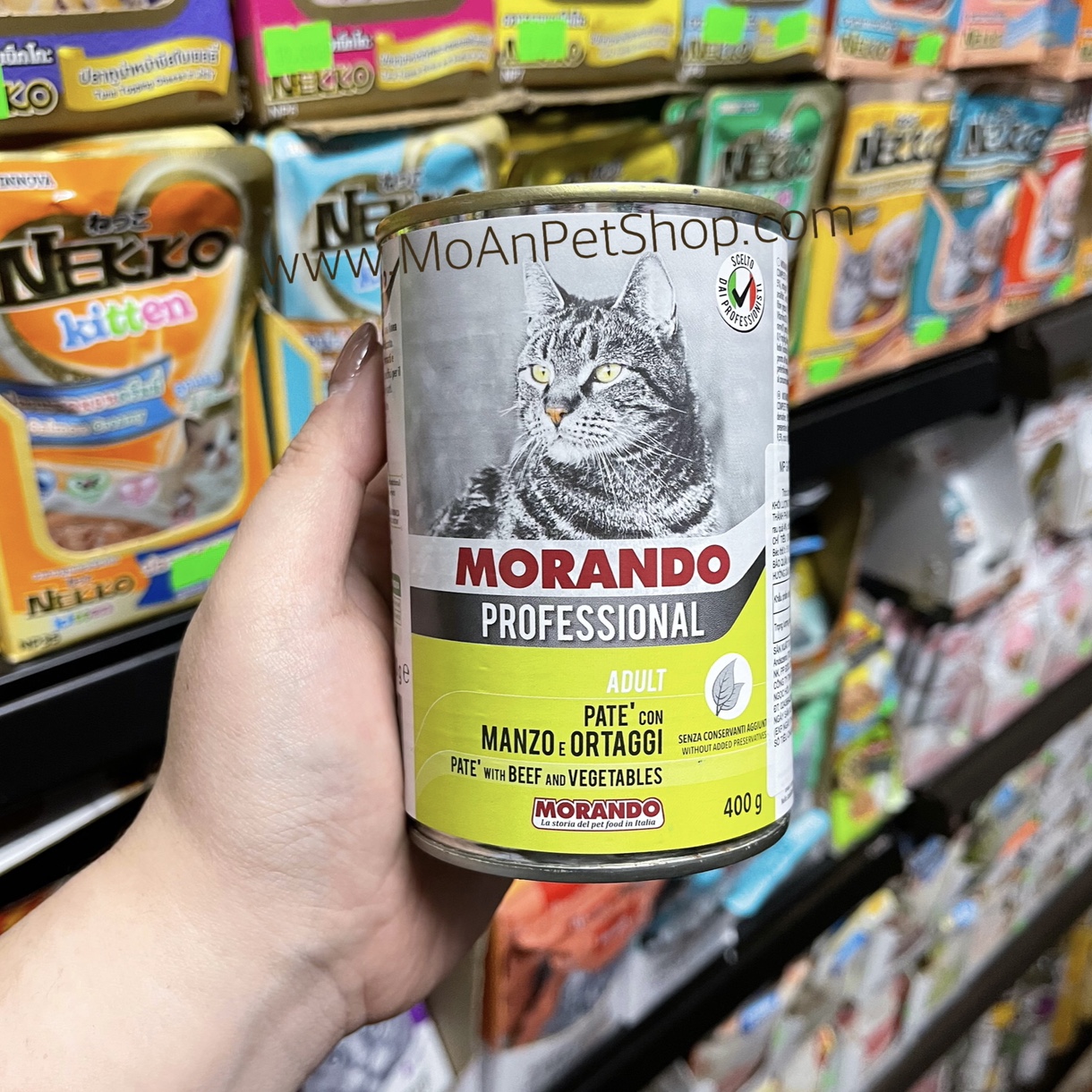 Pate Mèo Morando Professional 400g [Thịt Bò & Rau] MoAnPetShop.com