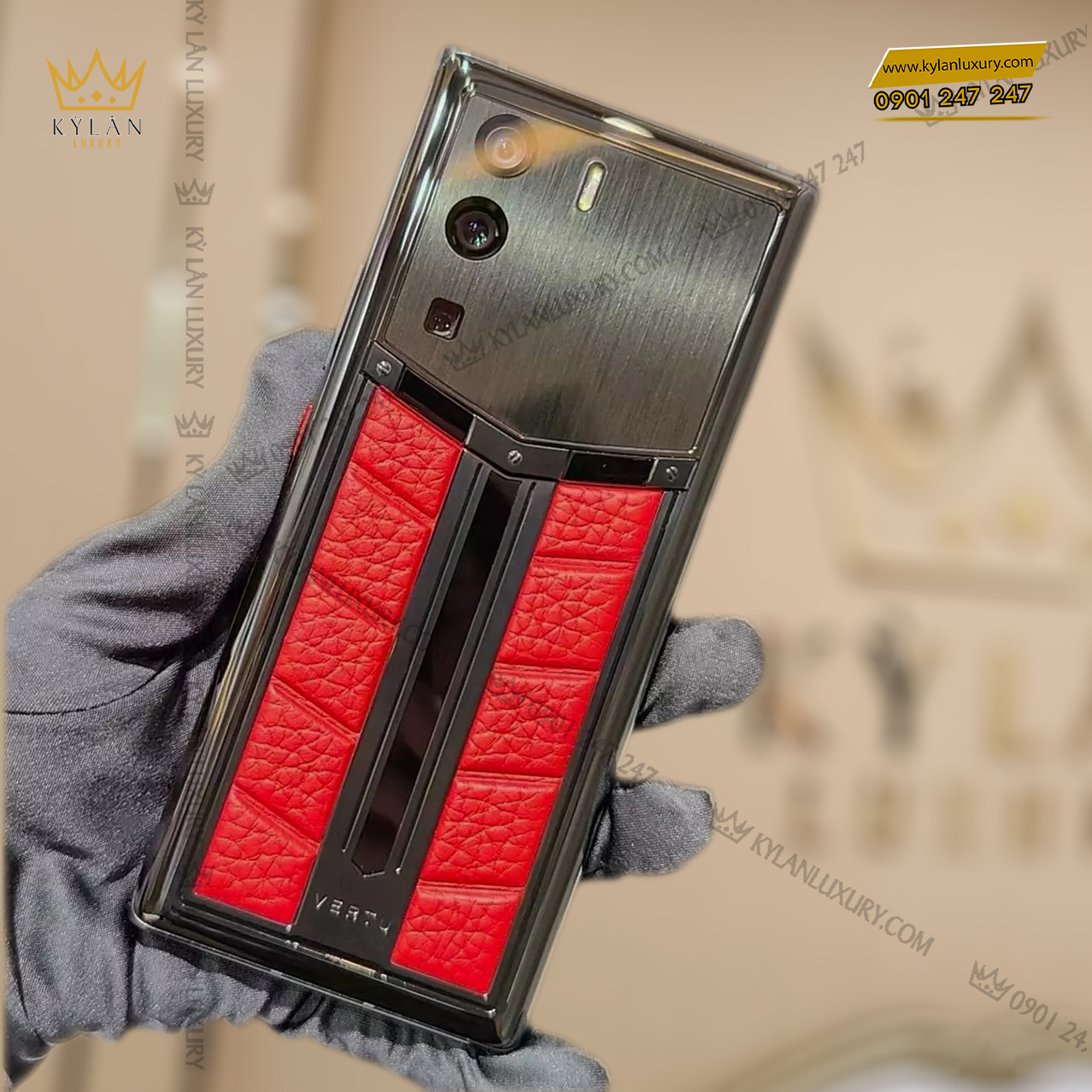 Điện thoại Vertu Metavertu Race Track Design Red Calf 5G Web3 Phone ...