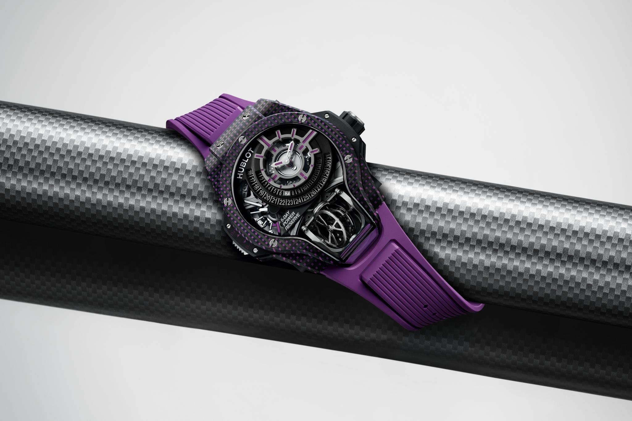 Đồng hồ MP-09 Tourbillon Bi-Axis Tím 3D Carbon | Kỳ Lân Luxury