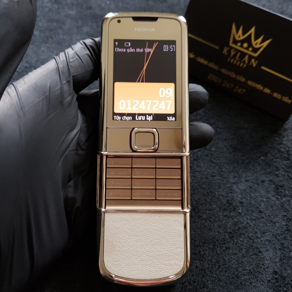 Chiếc điện thoại Nokia 8800 Gold Arte da trắng chính hãng của shop Kỳ ...