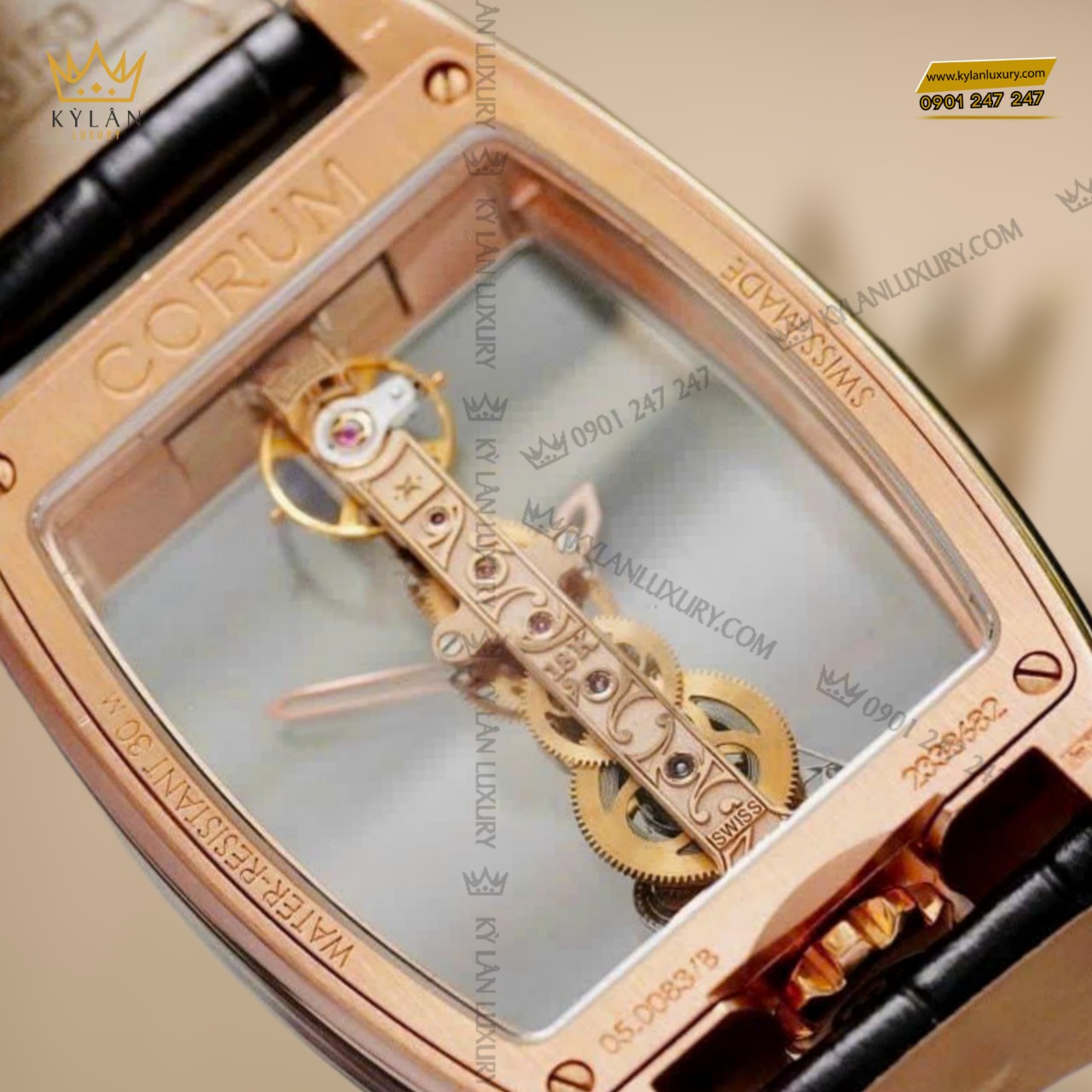 Đồng hồ Corum Golden Bridge Classic Rose Gold Full Diamonds | Kỳ Lân Luxury