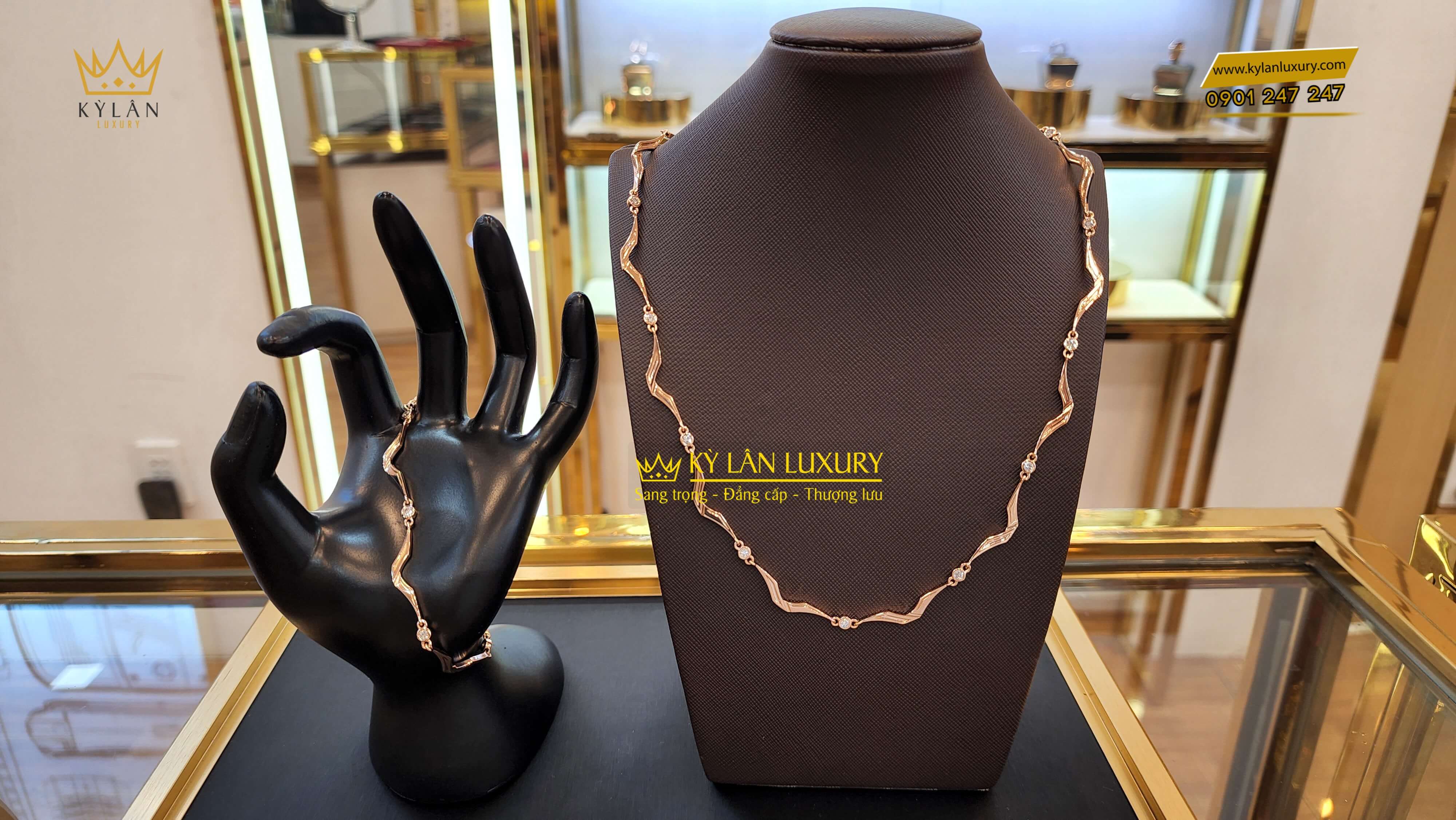 Dây chuyền Vertu vàng hồng 18k Au750 | Kỳ Lân Luxury