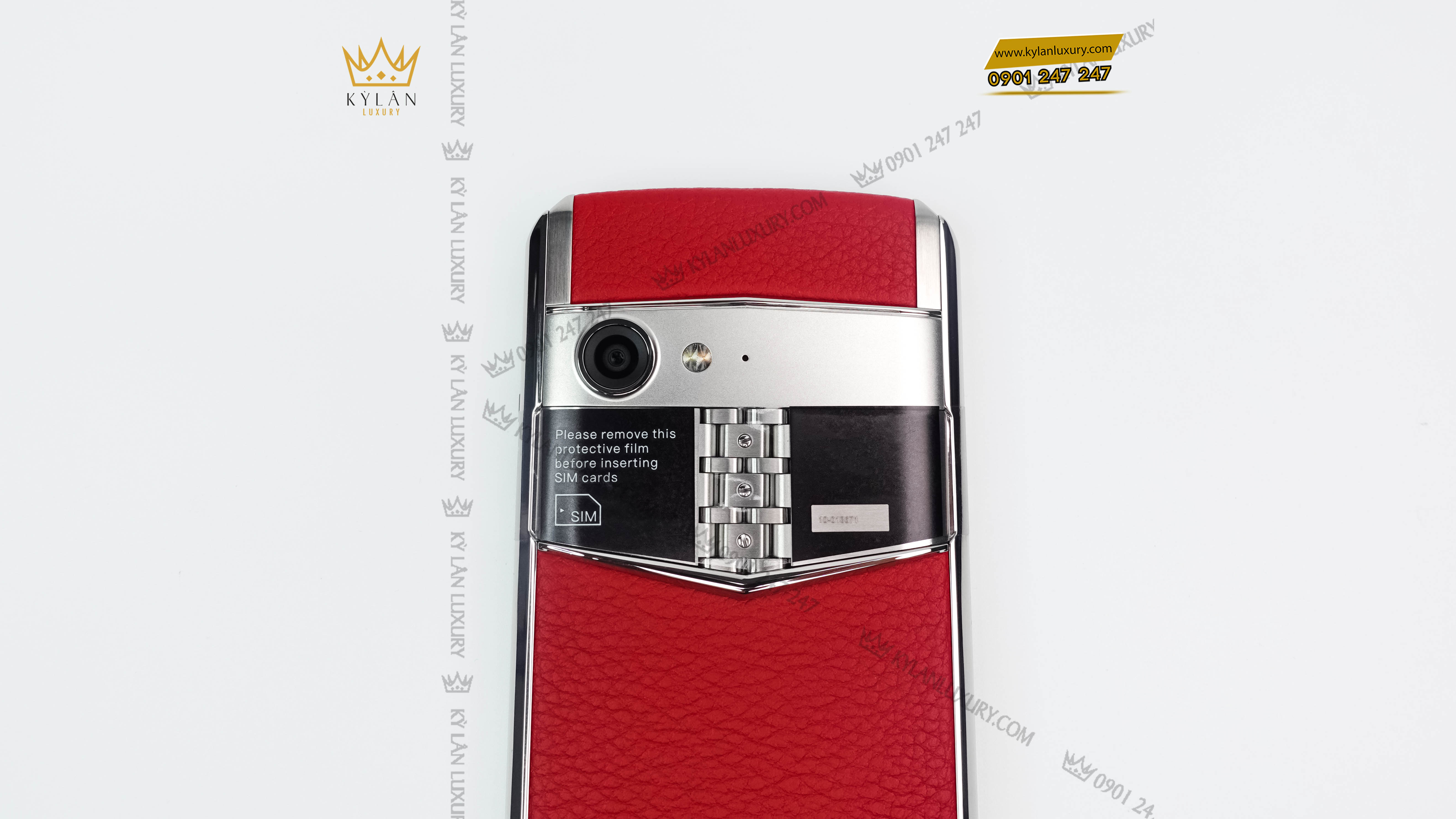 Điện thoại Vertu Aster P Baroque Calf Raspberry Red Leather | Kỳ Lân Luxury