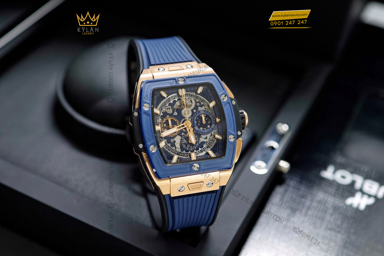 Đồng hồ Hublot Spirit Of Big Bang King Gold Blue Ceramic 42mm 642.OL.7180.RX | Kỳ Lân