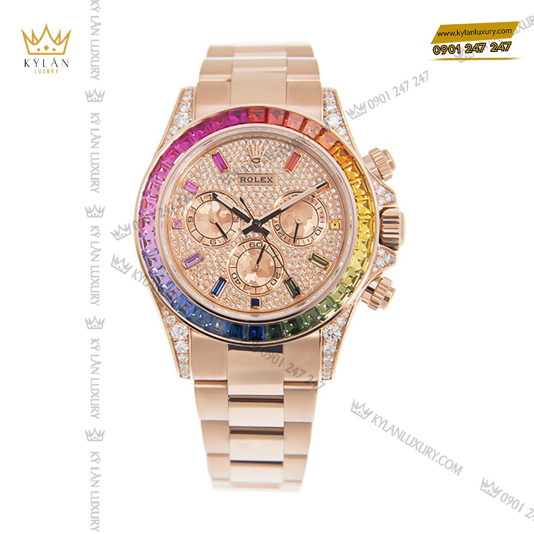 Đồng hồ Rolex Cosmograph Daytona Chronograph Rainbow Diamond 116595 ...