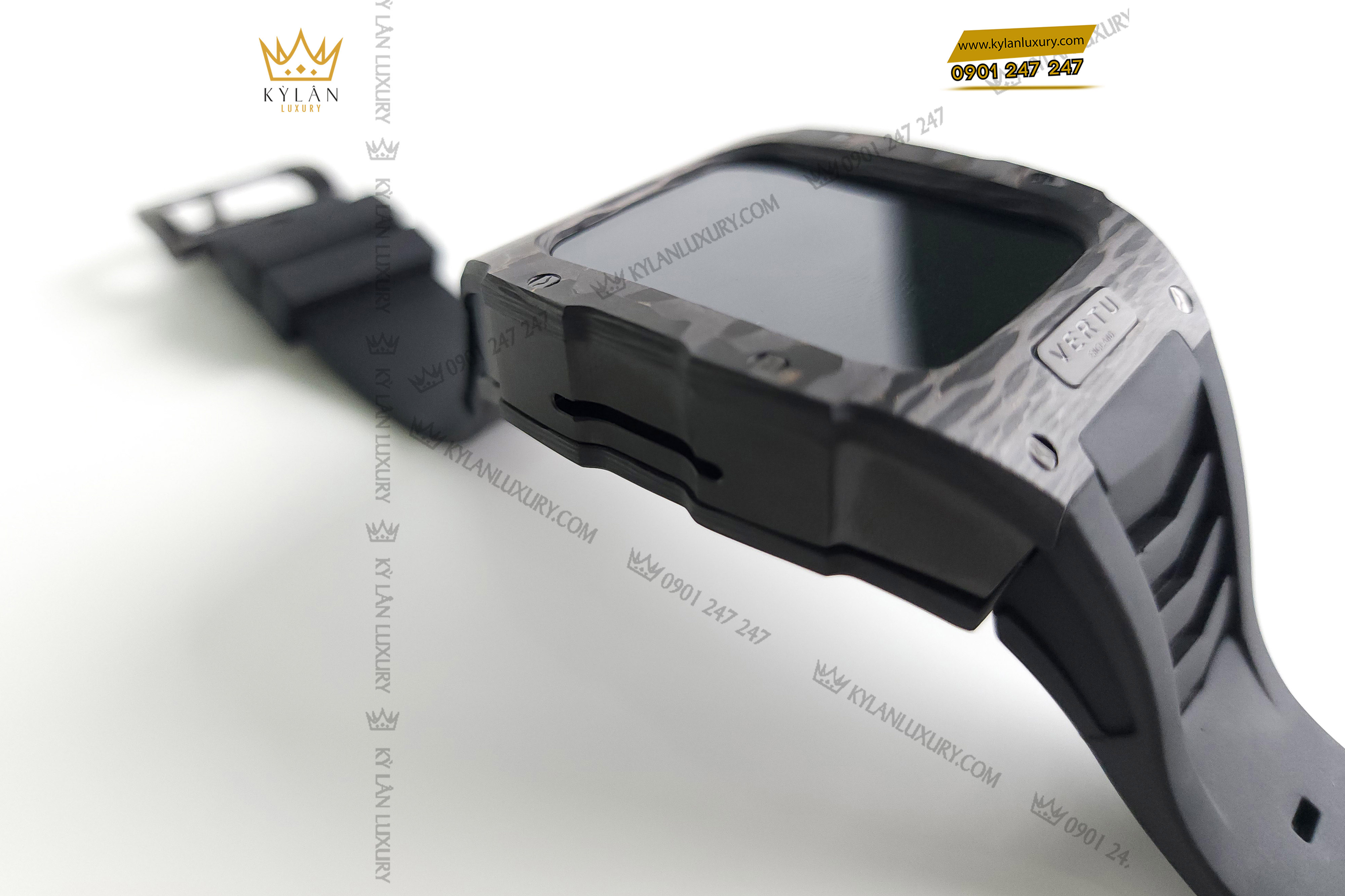 Đồng hồ Vertu MetaWatch H1 Carbon Black Demi Gold | Kỳ Lân Luxury