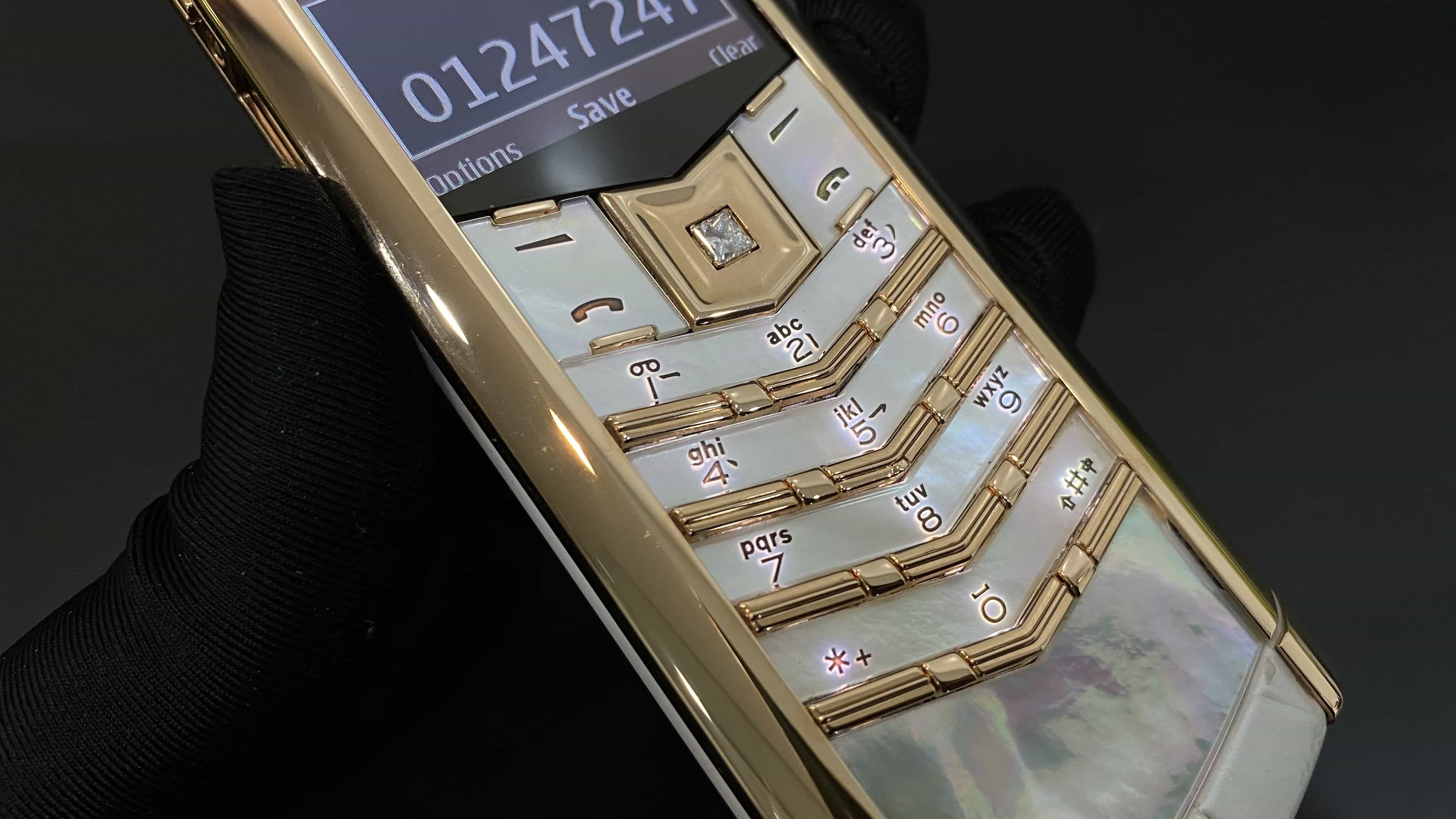 Vertu Signature S Gold Overate White | Kỳ Lân Luxury