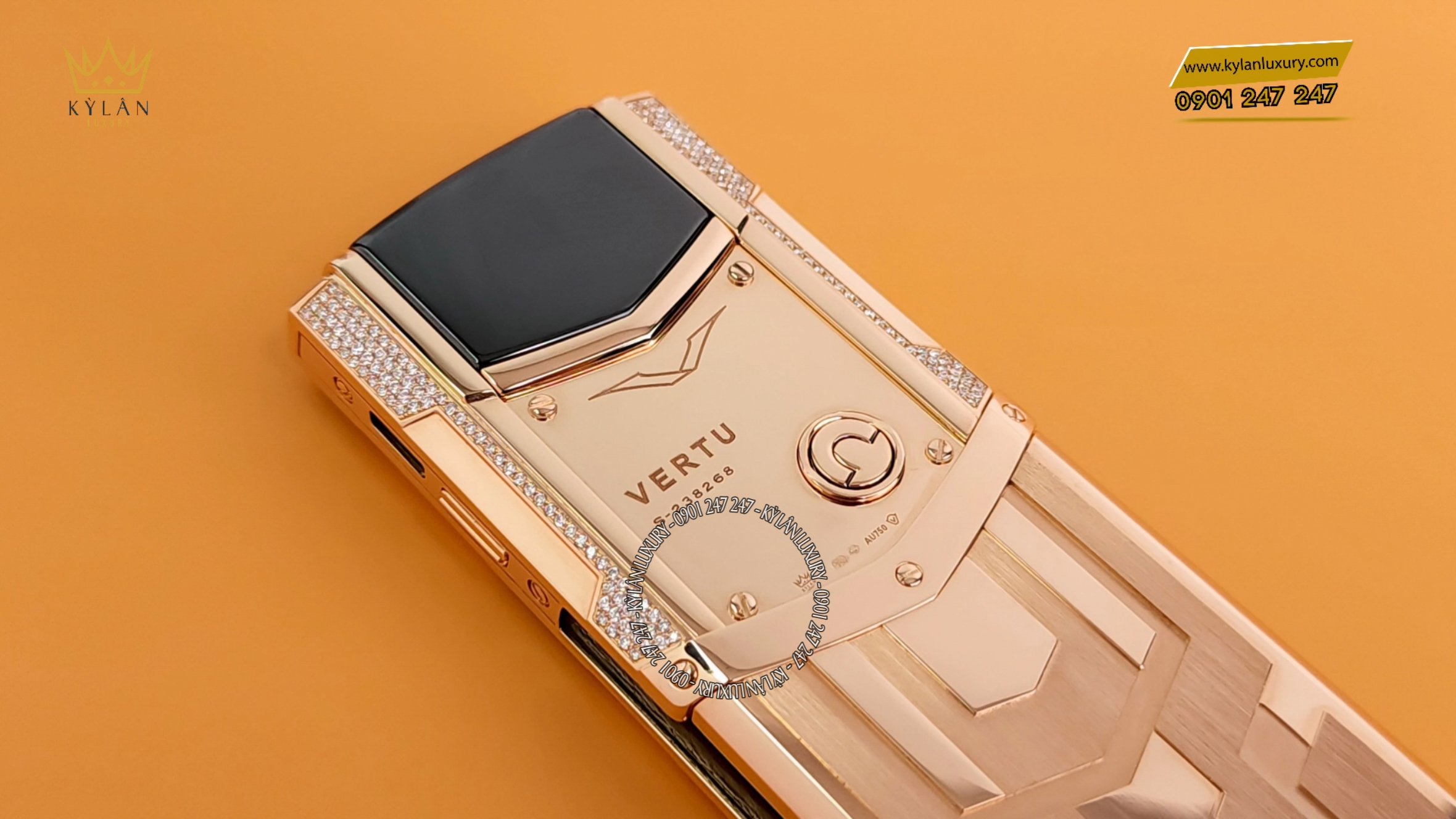 VERTU SIGNATURE S GOLD ZICZAC DIAMOND | Kỳ Lân