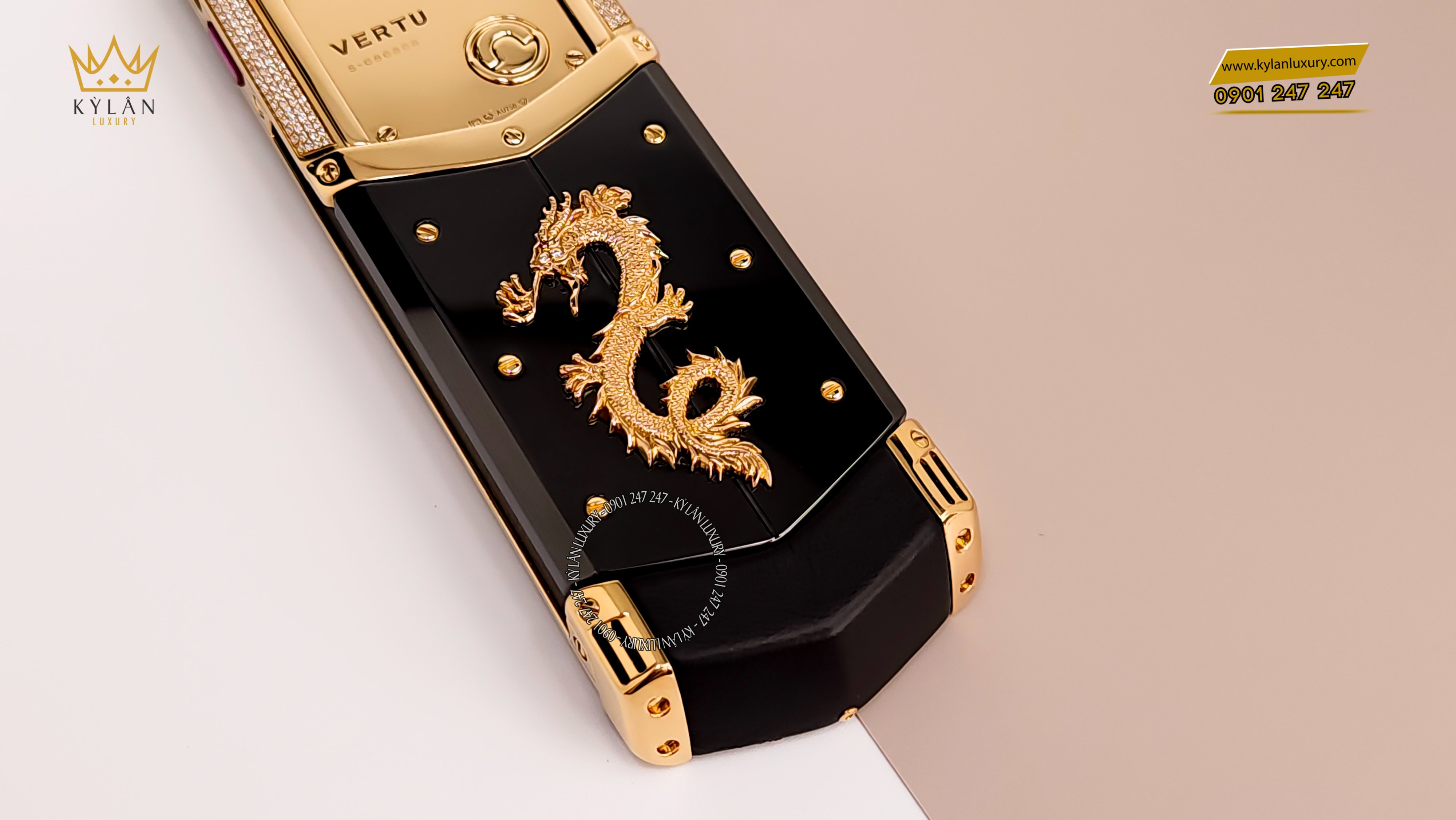 VERTU SIGNATURE S GOLD FULL DIAMOND DRAGON | Kỳ Lân Luxury