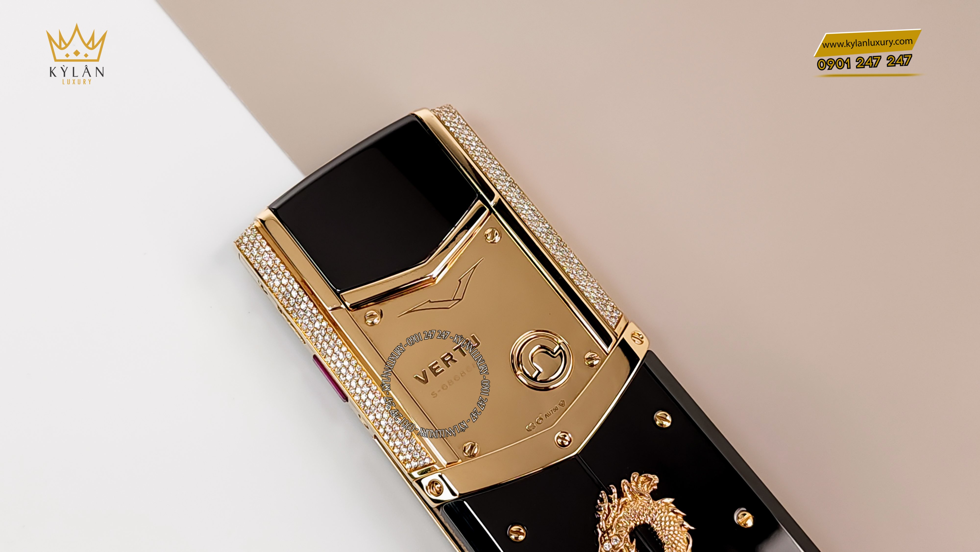 VERTU SIGNATURE S GOLD FULL DIAMOND DRAGON | Kỳ Lân Luxury