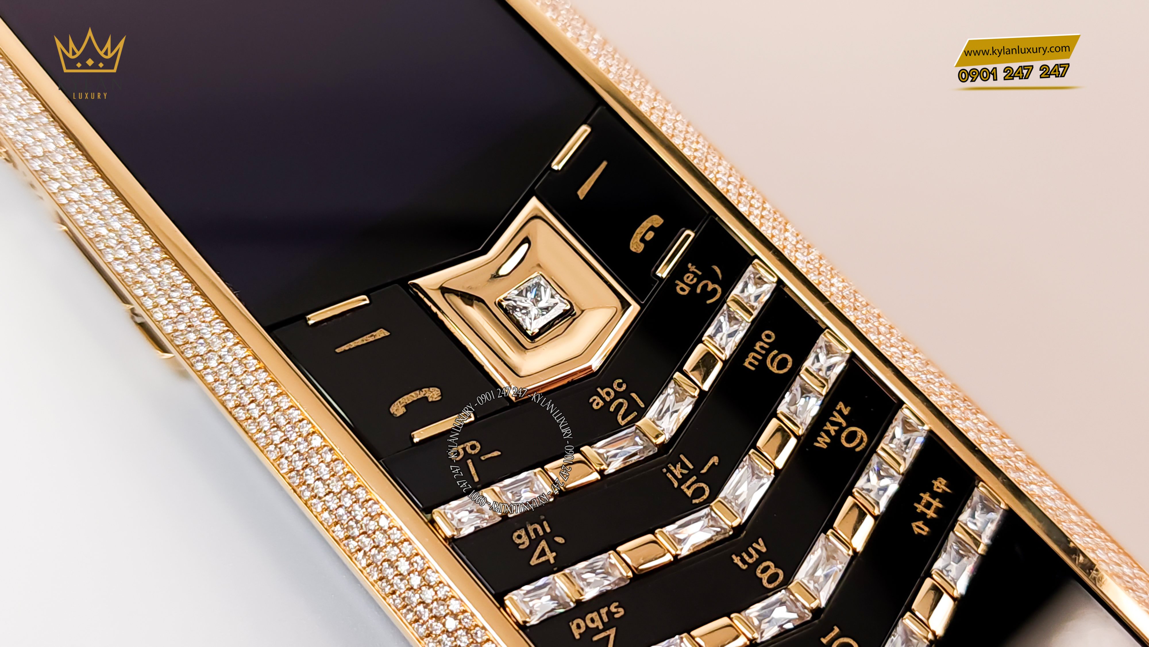 VERTU SIGNATURE S GOLD FULL DIAMOND DRAGON | Kỳ Lân Luxury