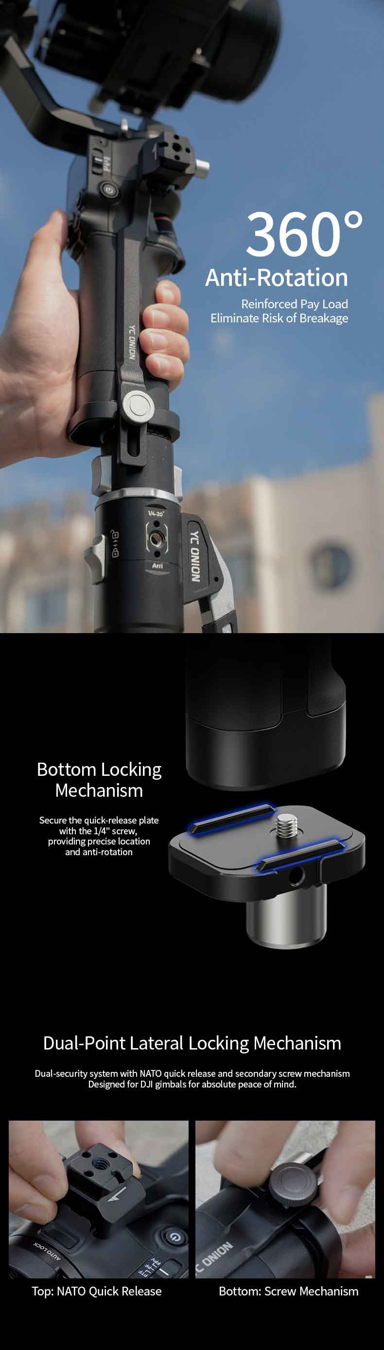 Tấm Cover tháo lắp nhanh cho Gimbal DJI RS 3/4 RS Quick Release Plate ...