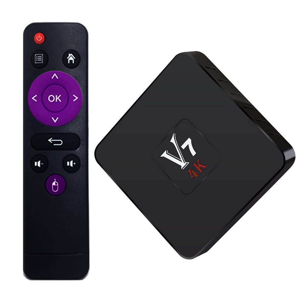 [Xả hàng] Android TV Box V7 Rockchip 3328 Quadcore - 1GB Ram 8GB Rom Android 7.1 USB 3.0 | Huylinh