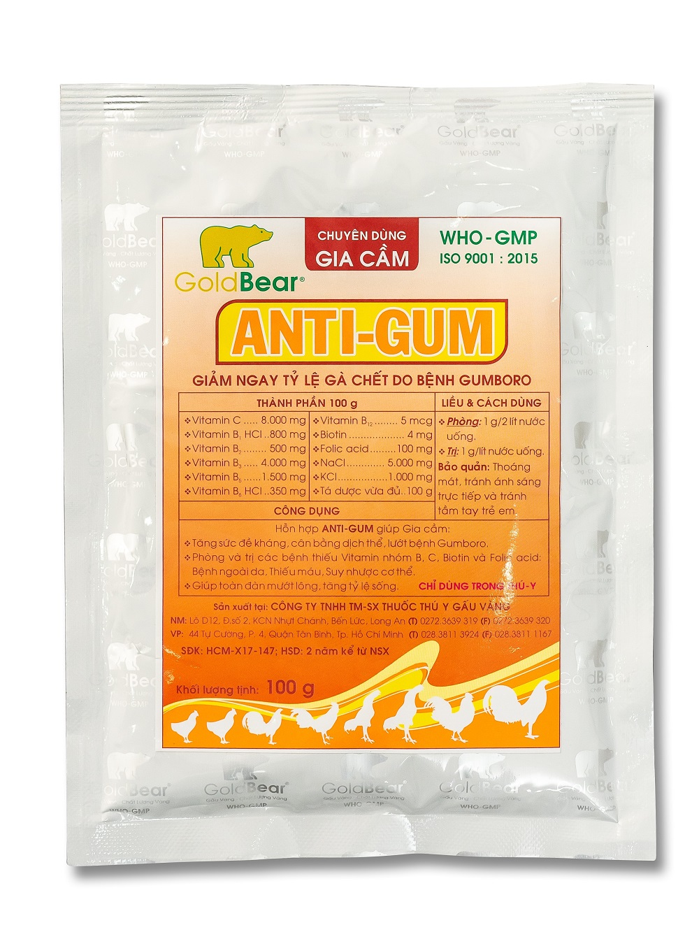 ANTI-GUM (100 G/GÓI) | Gấu Vàng