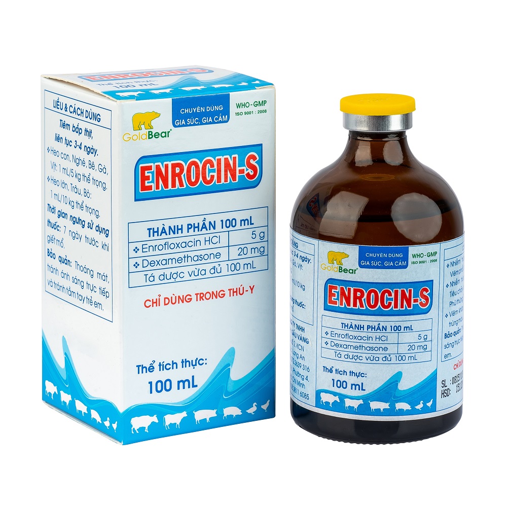 Rx-ENROCIN-S (100 ML/LỌ)-Thuốc kê đơn | Gấu Vàng