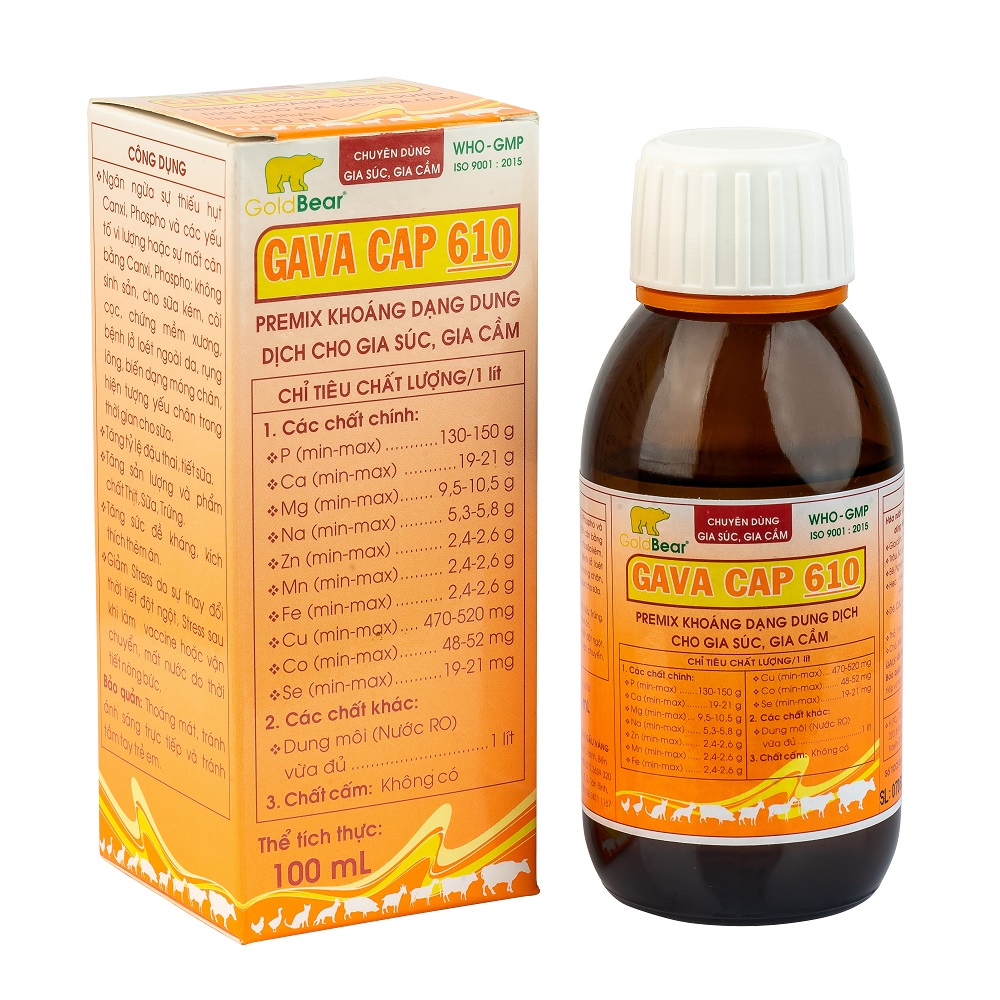 GAVA CAP 610 (100 ML/LỌ) | Gấu Vàng