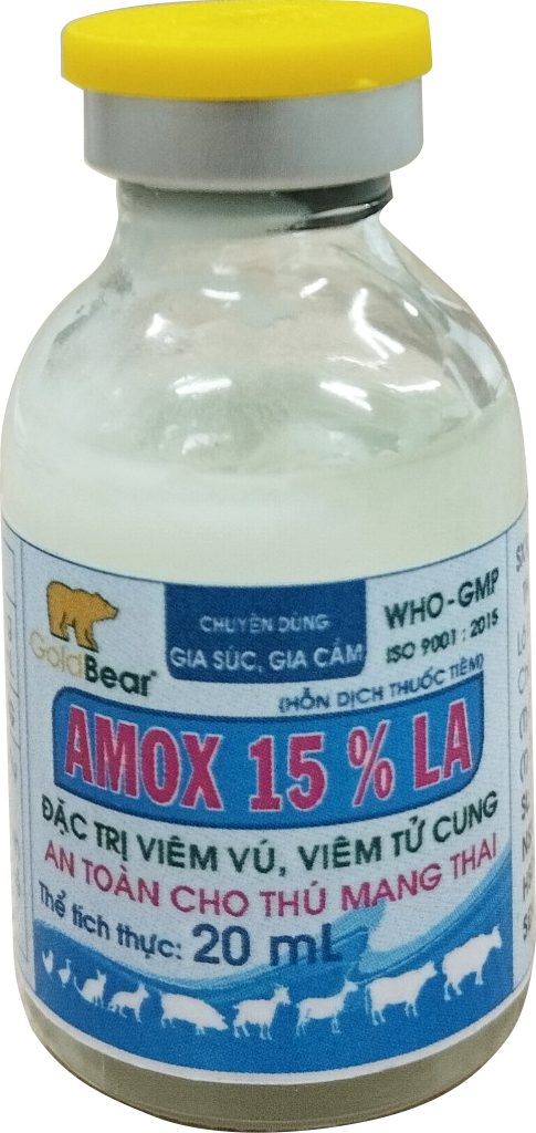 Rx-AMOX 15% LA (20 ML/LỌ)-Thuốc kê đơn | Gấu Vàng