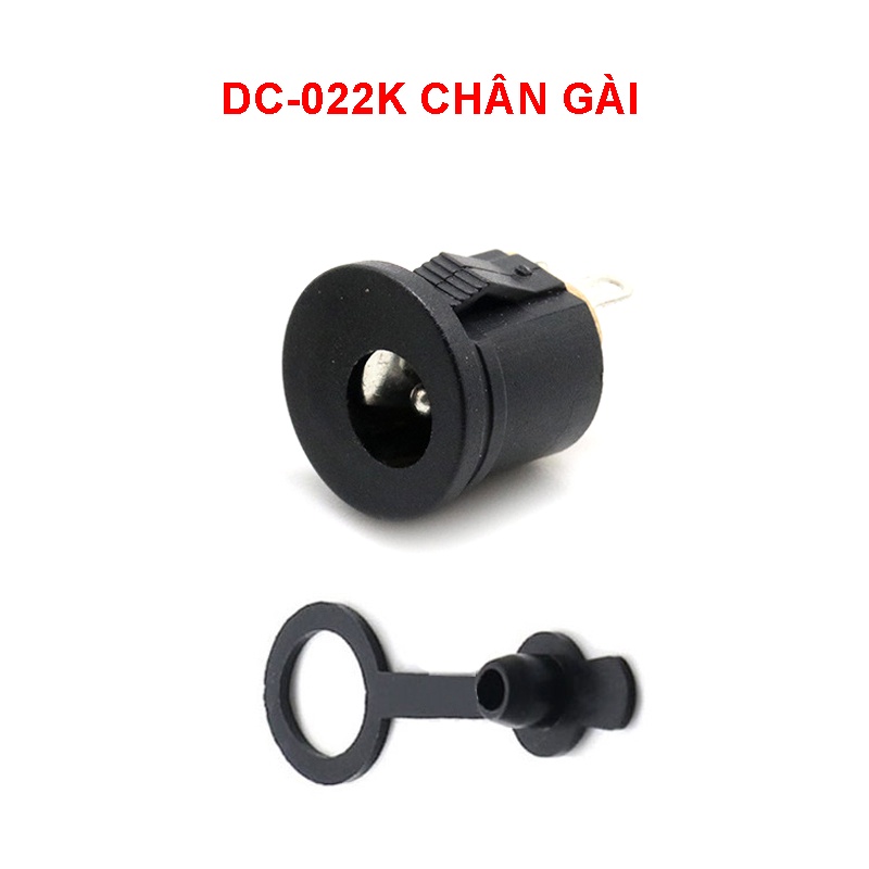 Giắc cái DC-022 chân gài và vặn ốc 5.5x2.1mm có cao su chống nước | GIA DỤNG ASIA