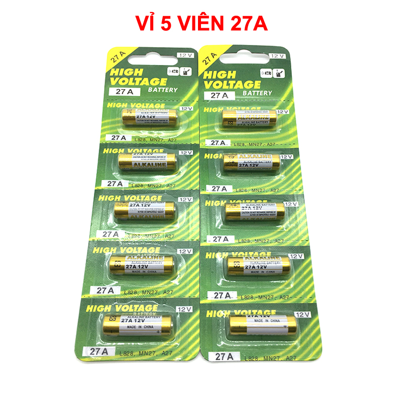 Pin ALKALINE 23A 27A 12V - pin chìa khóa điện, điều khiển cửa cuốn ...