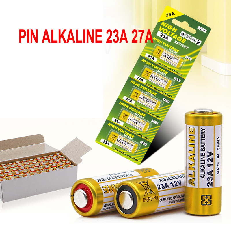 Pin ALKALINE 23A 27A 12V - pin chìa khóa điện, điều khiển cửa cuốn ...