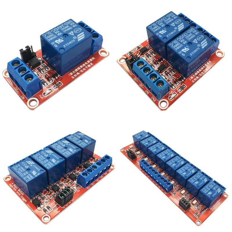 Module Relay 1/2/4 Kênh 5V /12V/24V có opto cách ly - Kích HIGH/LOW ...