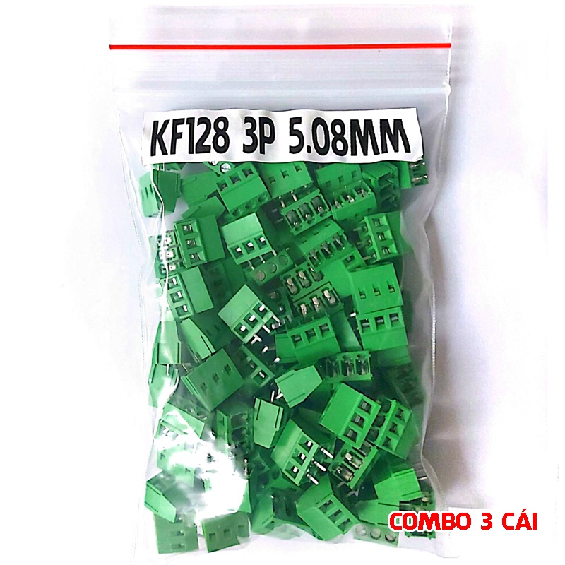 Combo 3 giắc nối dây nguồn domino KF126 KF128 KF301 vặn vít cố định ...