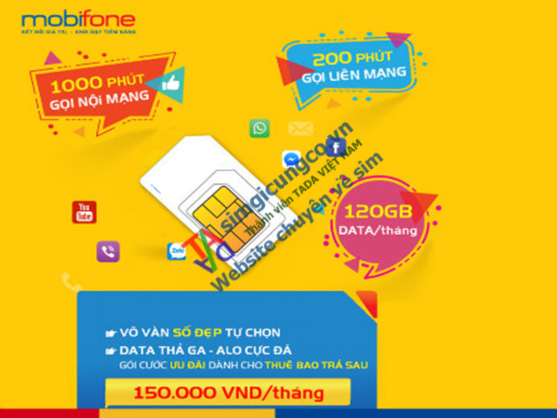 Hướng dẫn đăng kí gói cước MF150 của Mobifone 120GB/tháng, chỉ 150k