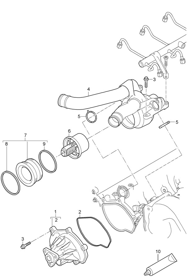 GIOĂNG VAN HẰNG NHIỆT PORSCHE CAYENNE - 94810610103