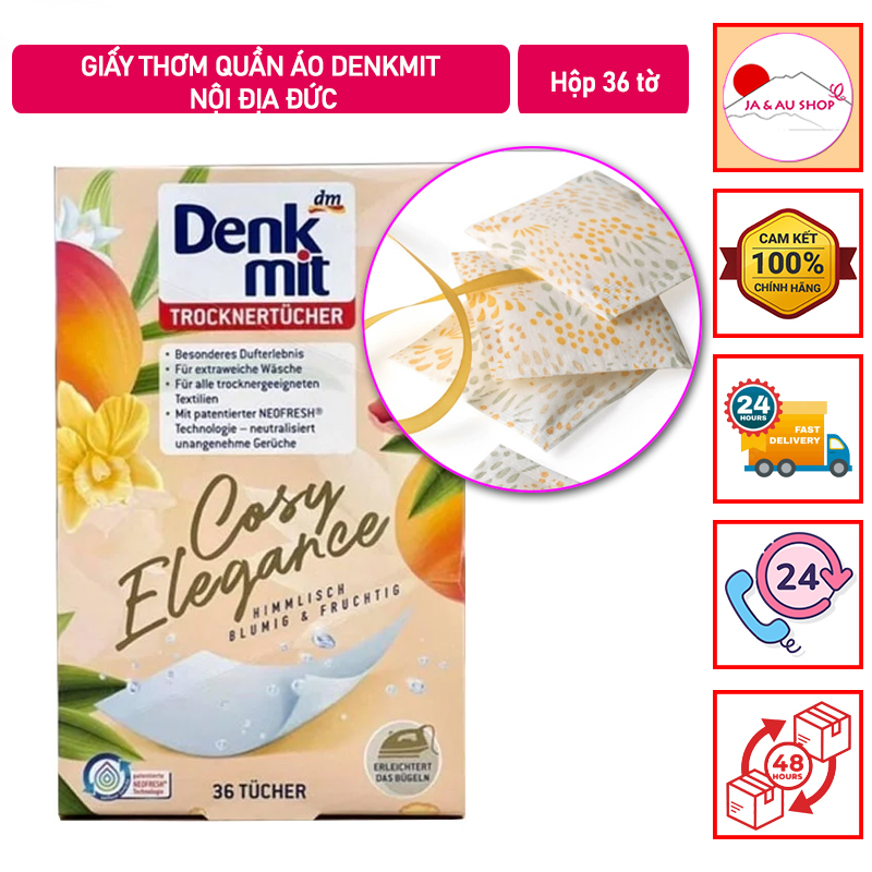 Giấy thơm quần áo Denkmit Nội địa Đức - Hộp 36 tờ – HÀNG NHẬT ÚC NỘI ĐỊA