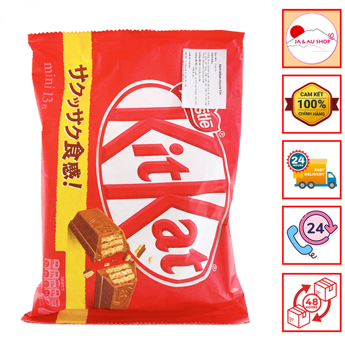 Kẹo Socola KitKat Nestle Nhật Bản, gói 13 thanh x 11.6g – HÀNG NHẬT ÚC ...