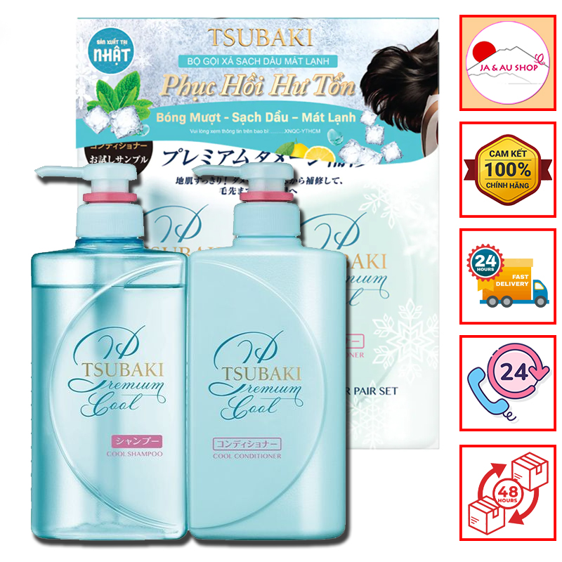 Set Dầu Gội Xả Sạch Dầu Mát Lạnh Tsubaki Premium Cool Set 490ml – HÀNG ...