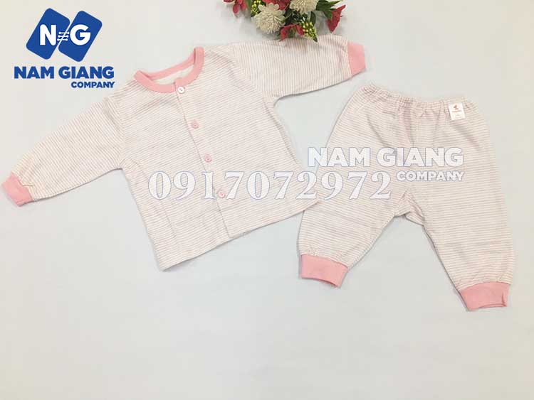 Bộ Quần áo Sơ Sinh Dài Mio Mio Bo Kẻ Ngang SẢn XuẤt BÁn BuÔn BÁn SỈ ĐỒ SƠ Sinh