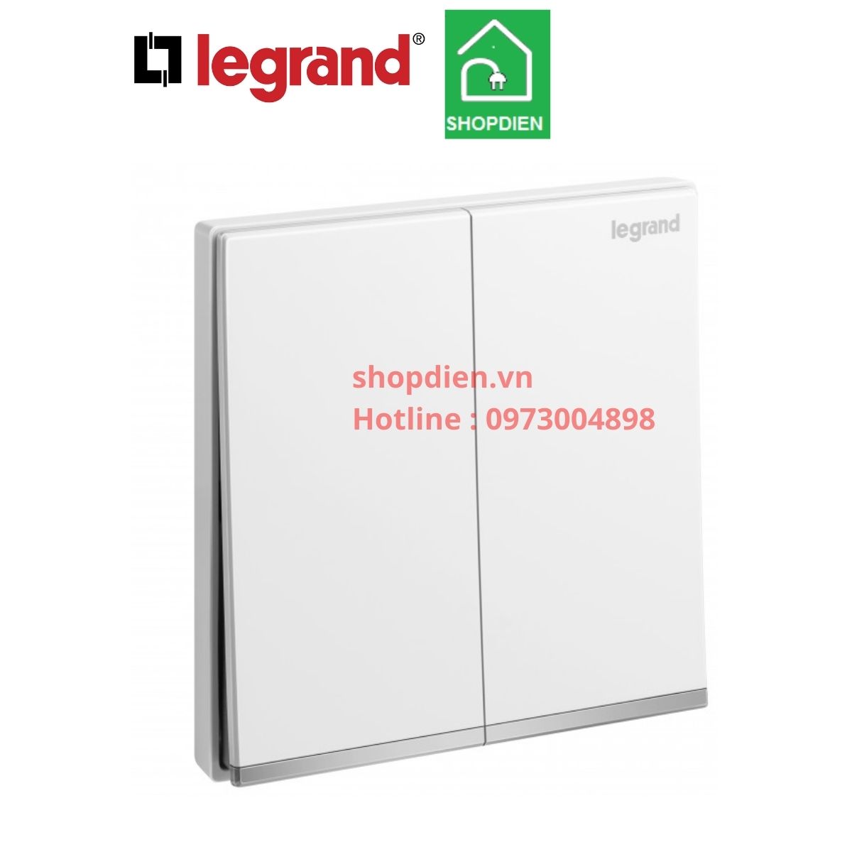 282409 Legrand Galion Công tắc 2 cực 20A đôi bình nóng lạnh màu trắng ...