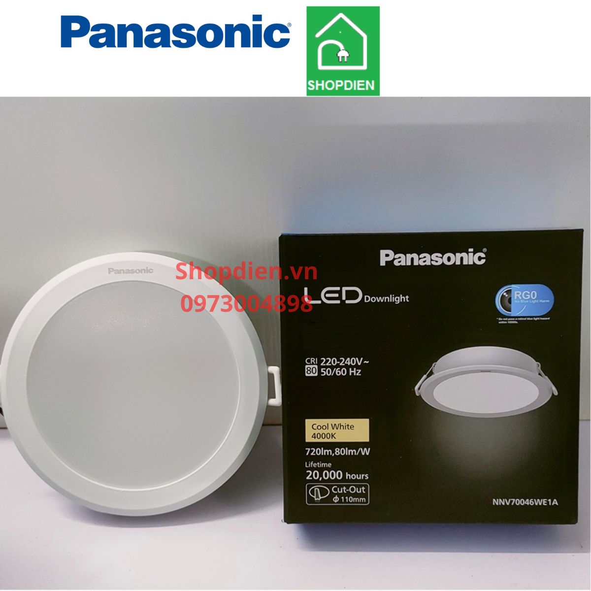 Đèn LED Downlight âm trần 12W D125 Panasonic DN 2G NNV70037WE1A AS vàng 3000k CÔNG TY TNHH ...