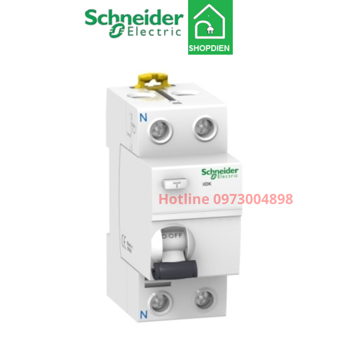 A9R50240 Schneider RCCB 2P 40A 30mA Acti9 Aptomat chống giật rò điện ...
