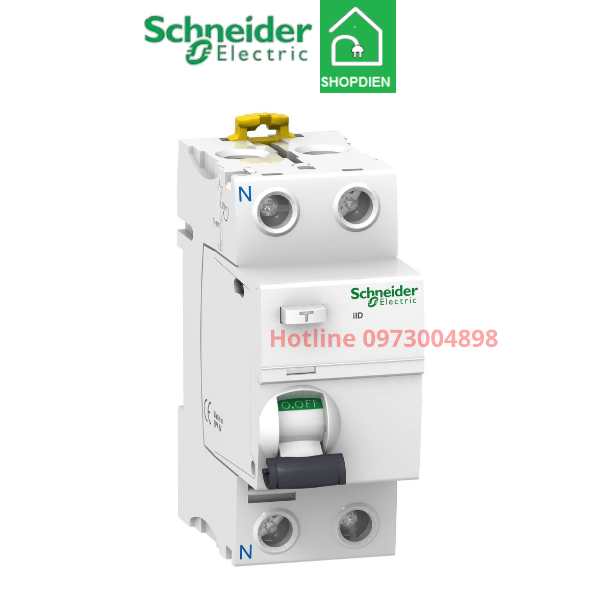 A9R71225 Schneider RCCB 2P 25A 30mA Acti9 Aptomat chống giật rò điện ...