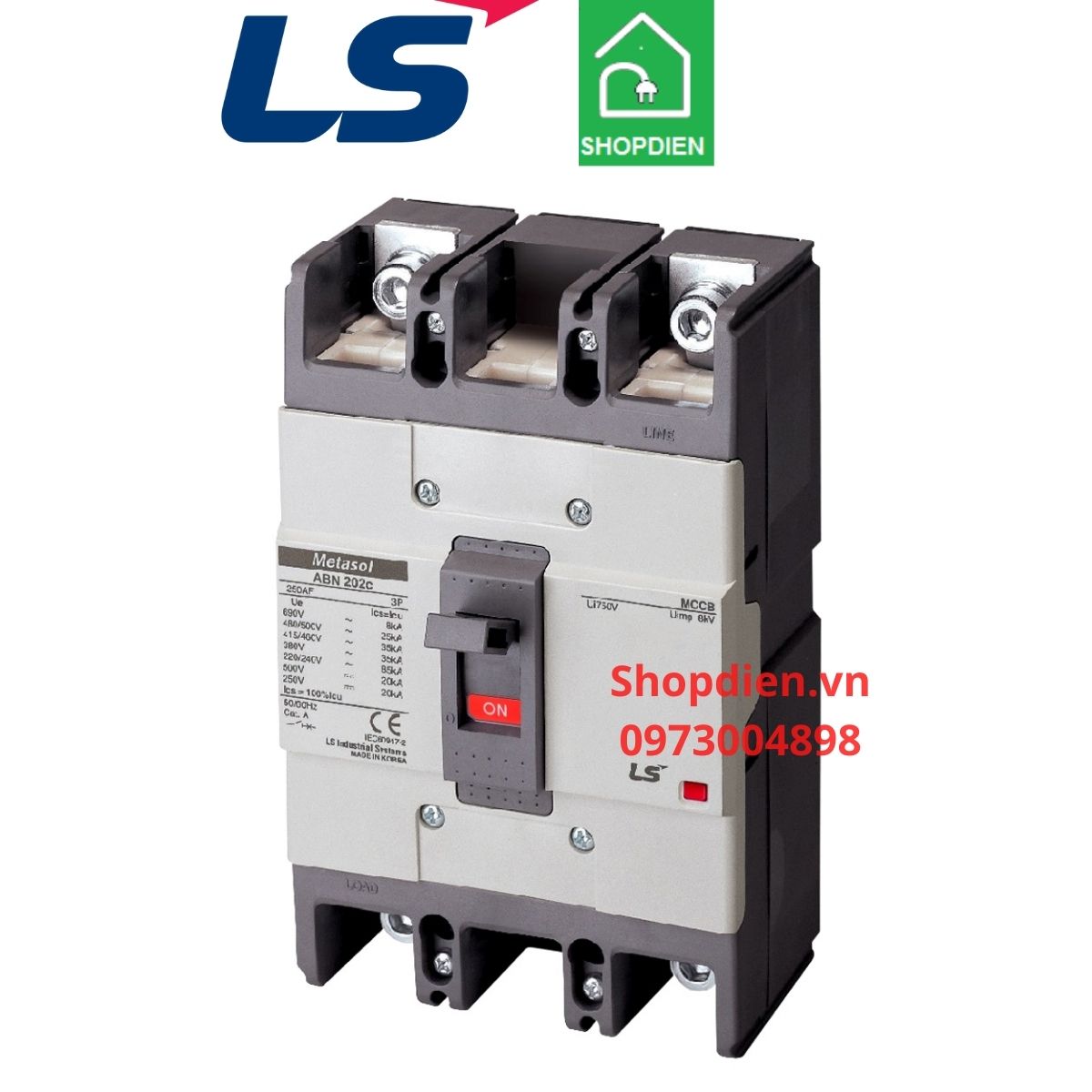 ABN202C LS MCCB 2P 250A 65kA Aptomat Cầu dao tự động CÔNG TY TNHH ...