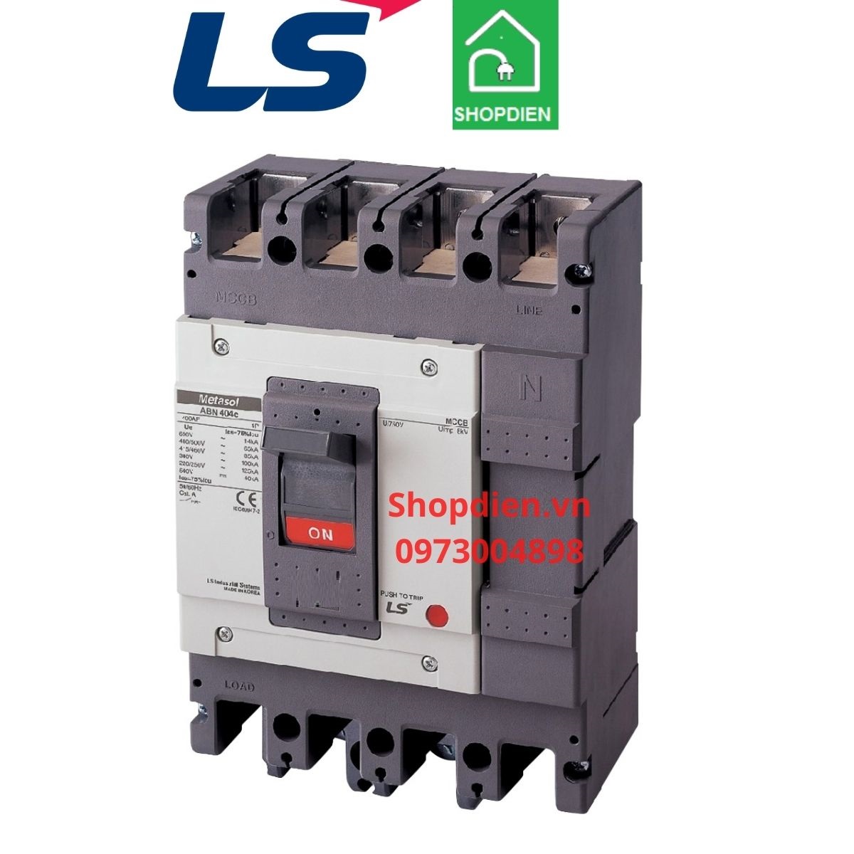 ABN404C LS MCCB 4P 250A 42KA Aptomat Cầu dao tự động CÔNG TY TNHH THƯƠNG MẠI VÀ KỸ THUẬT VIỆT MỸ