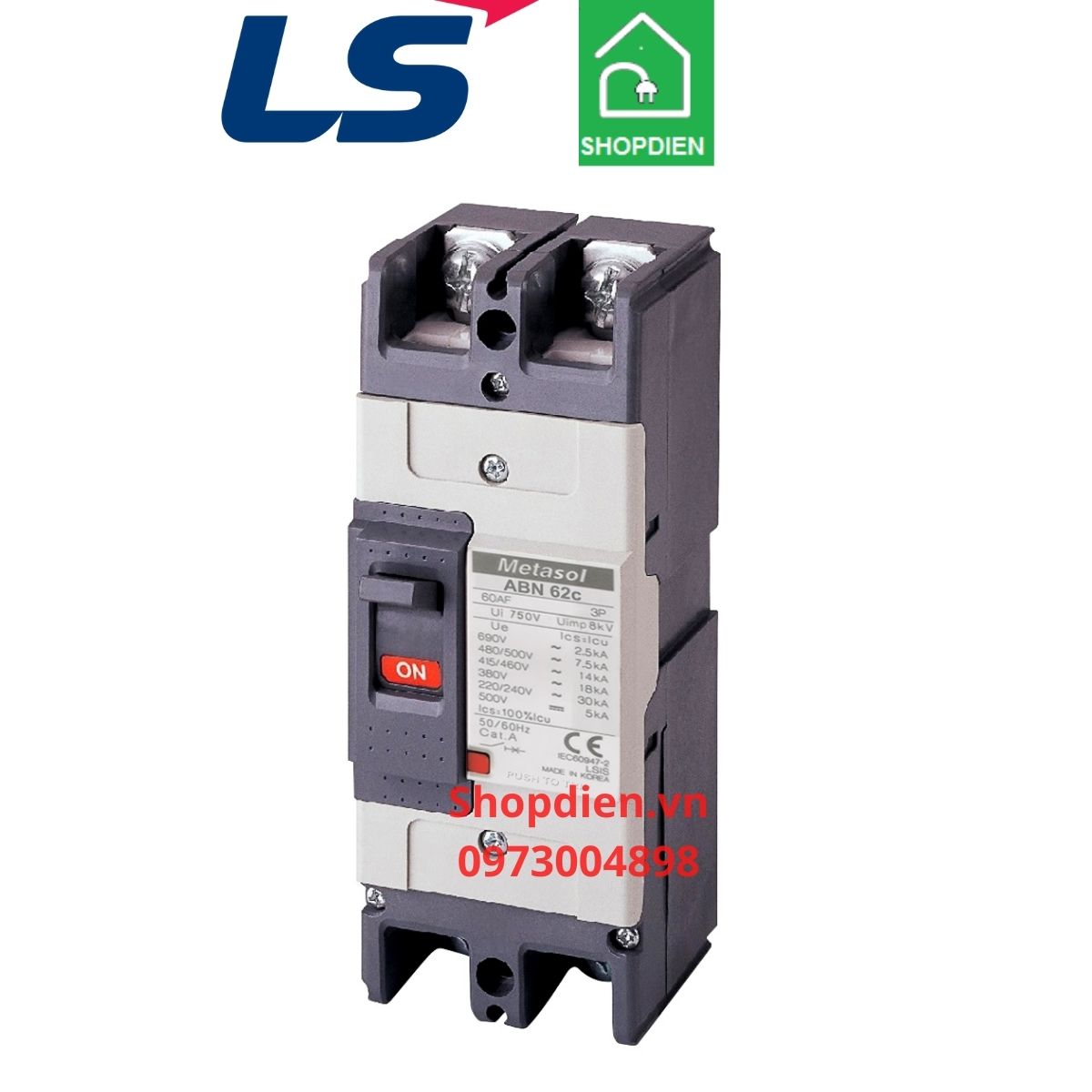 ABN62C LS MCCB 2P 60A 30kA Aptomat Cầu dao tự động CÔNG TY TNHH THƯƠNG ...