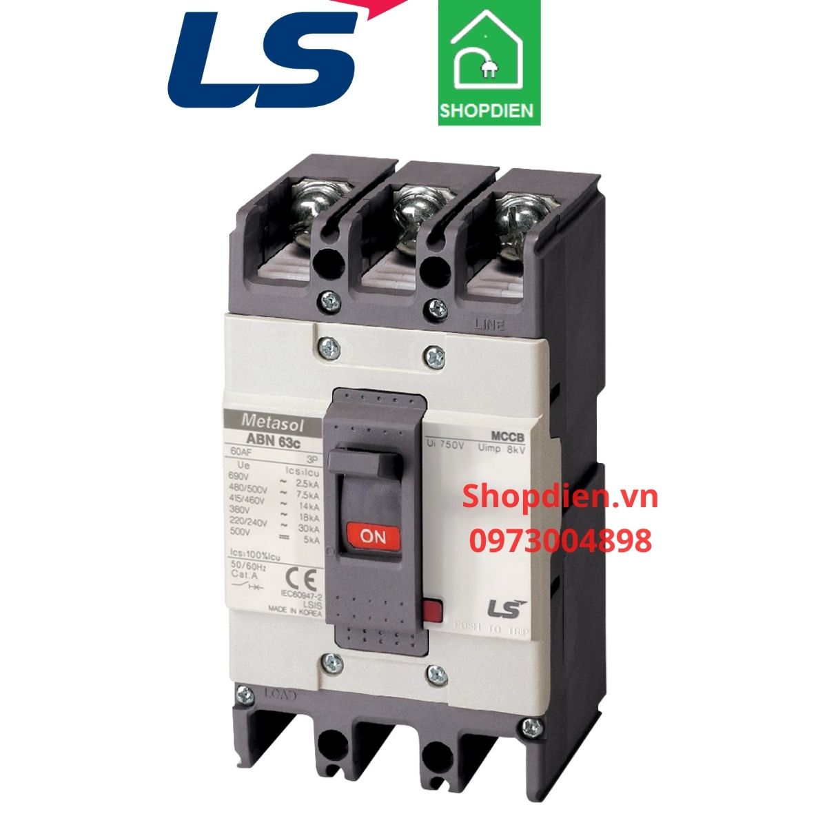 ABN63C LS MCCB 3P 60A 18kA Aptomat Cầu dao tự động CÔNG TY TNHH THƯƠNG ...