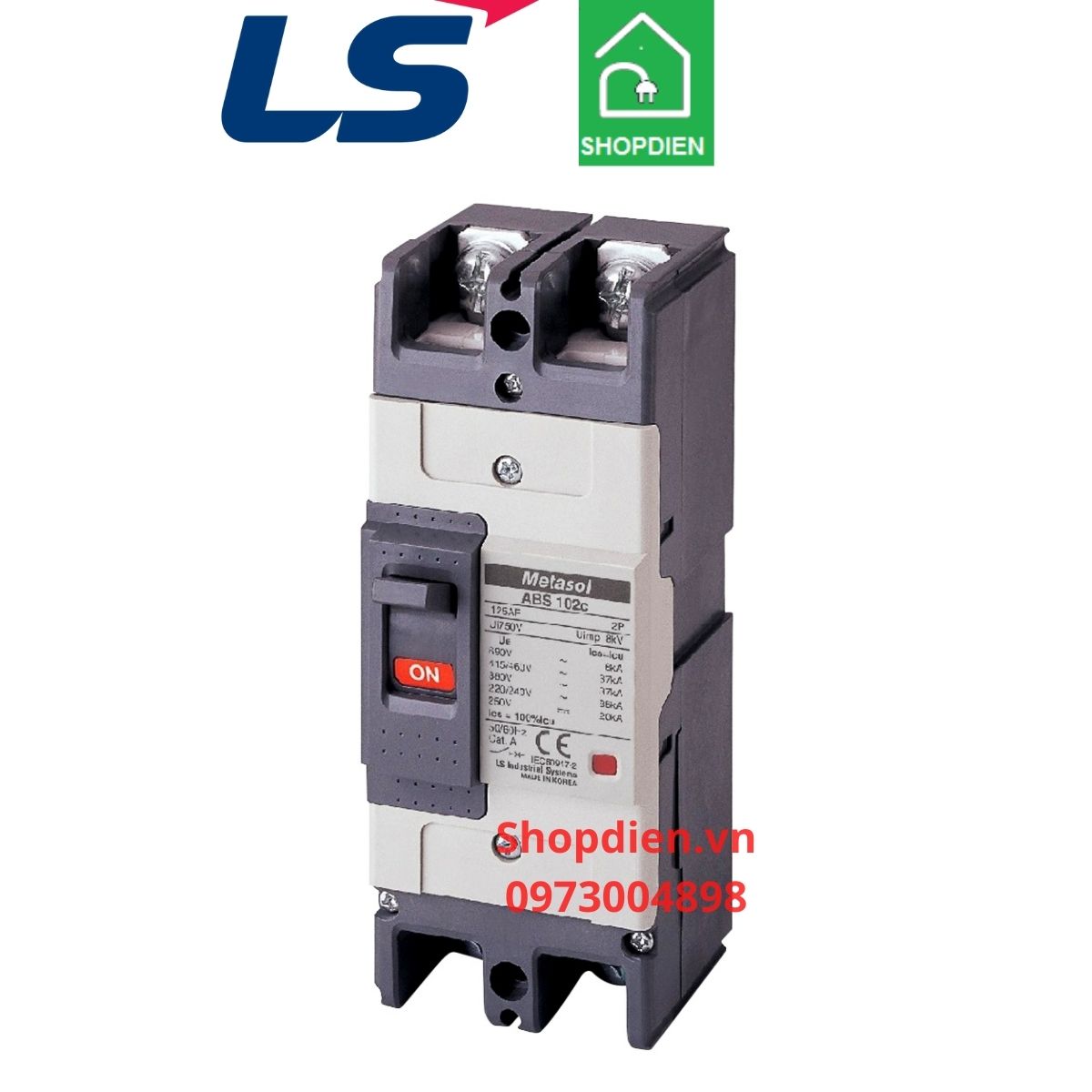 ABS102C LS MCCB 2P 100A 85KA Aptomat Cầu dao tự động CÔNG TY TNHH THƯƠNG MẠI VÀ KỸ THUẬT VIỆT MỸ
